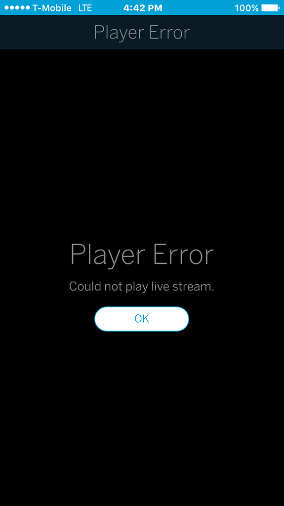 Player Error - Could not play live stream - Support & Troubleshooting ...